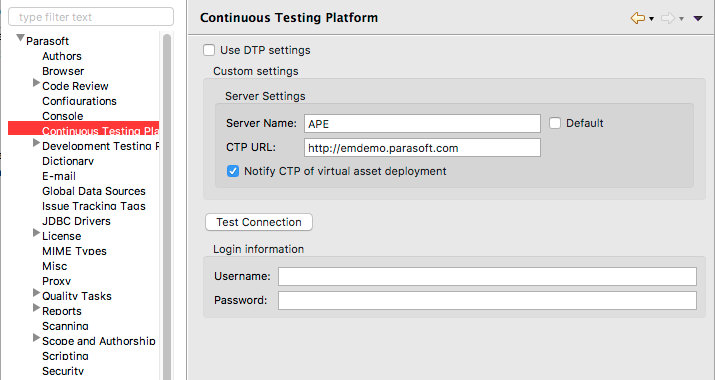 Integrating Virtualize Server And Or Soatest Server With Ctp Soatest And Virtualize 9 10 8